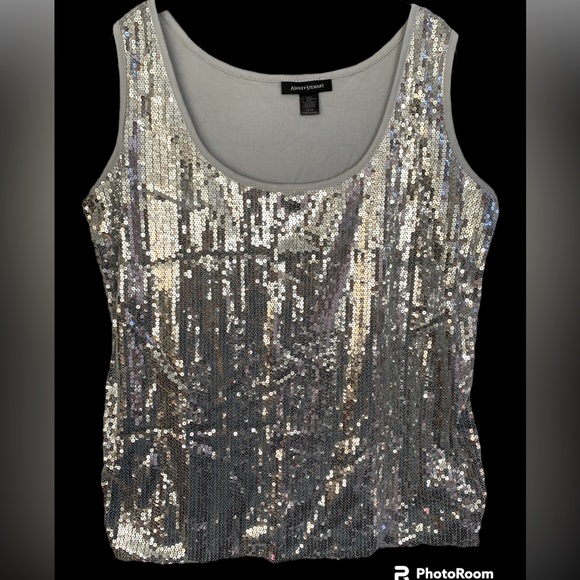 Ashley Stewart | Tops | Ashley Stewart Sequined Tank Top Shell Size 416 ...